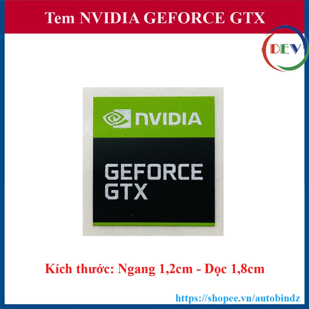 Tem NVIDIA GEFORCE GTX Đen Xanh Thay Tem Máy Tính - Tem Laptop | Shopee ...