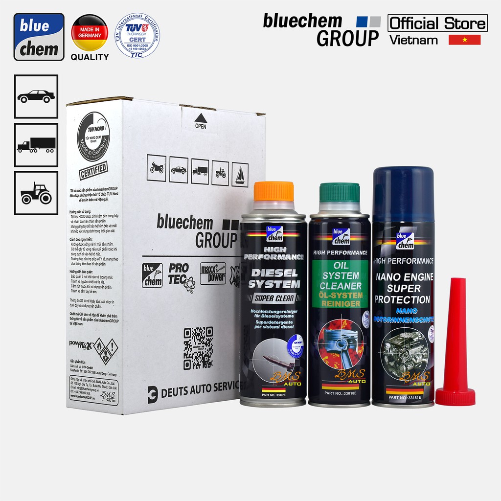 Combo Bluechem Làm sạch và Bảo vệ Động cơ Diesel | Shopee Việt Nam