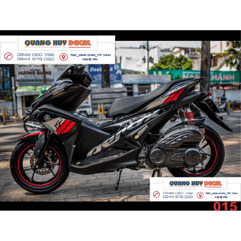 Tem trùm NVX đen đỏ xám - Độ dán team trùm decal xe máy NVX đen đỏ xám ...