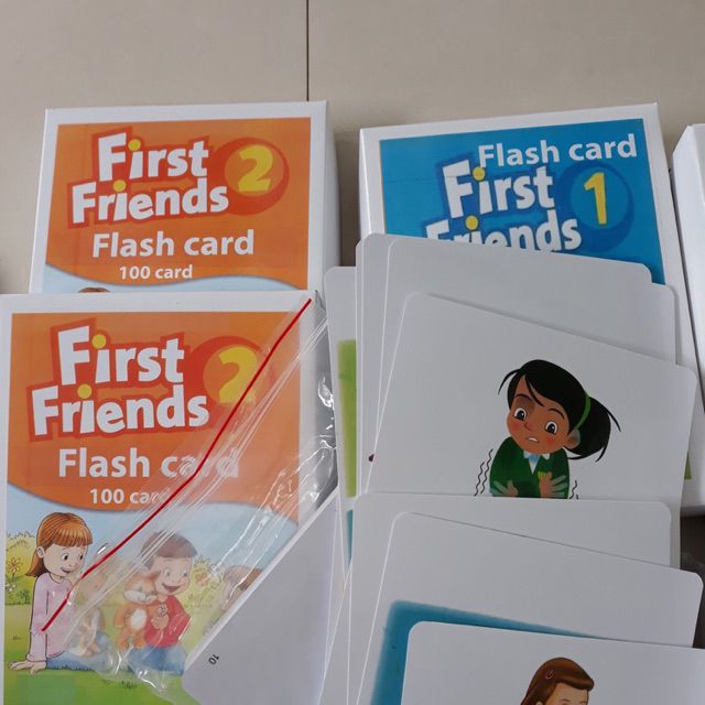 Flashcard của sách First Friends 1 và 2 (A5 in 2 mặt Ép plastic ...