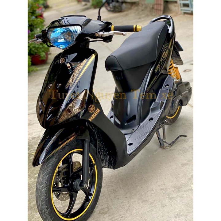 Tem xe Mio đen in crom | Shopee Việt Nam