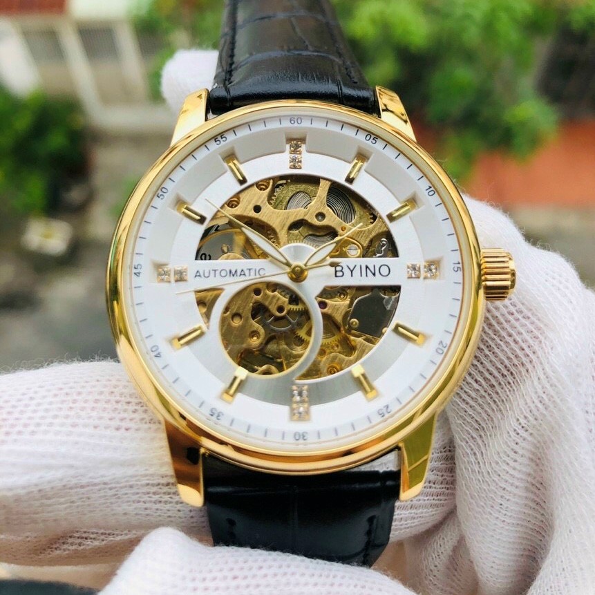 Đồng Hồ Cơ Nam Automatic Byino Dây Da | Shopee Việt Nam