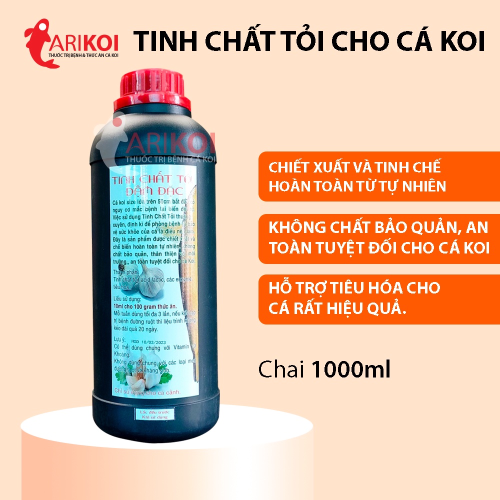 Tinh chất tỏi cho cá Koi chai 1000ml cho cá chép Koi | Shopee Việt Nam