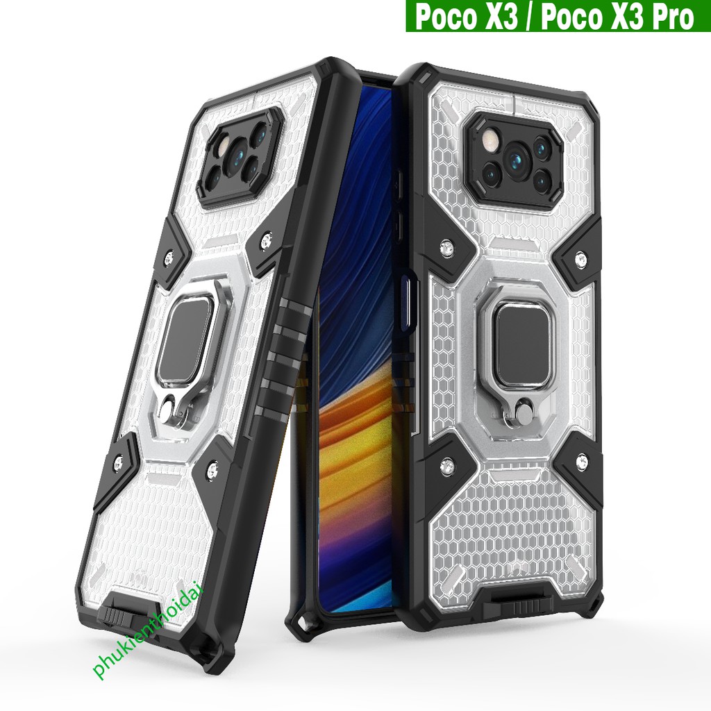 Ốp lưng Poco X3 / Poco X3 Pro / X4 Pro 5G tổ Ong Iring không gian mới chống sốc giá đỡ xem phim ...