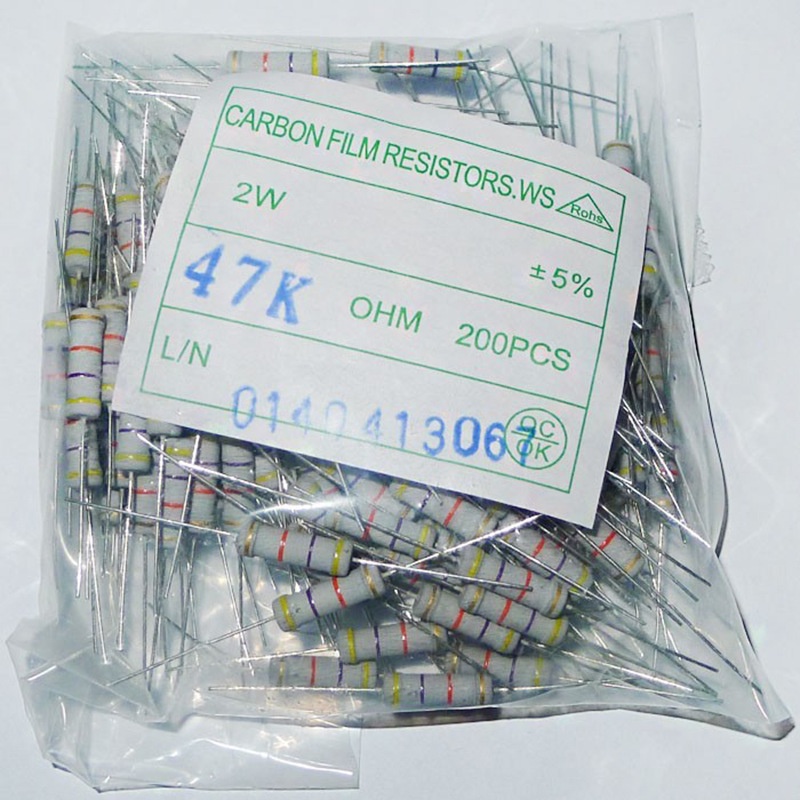 Điện Trở Cắm 2W 5% 1K, 47K túi 10 con | Shopee Việt Nam