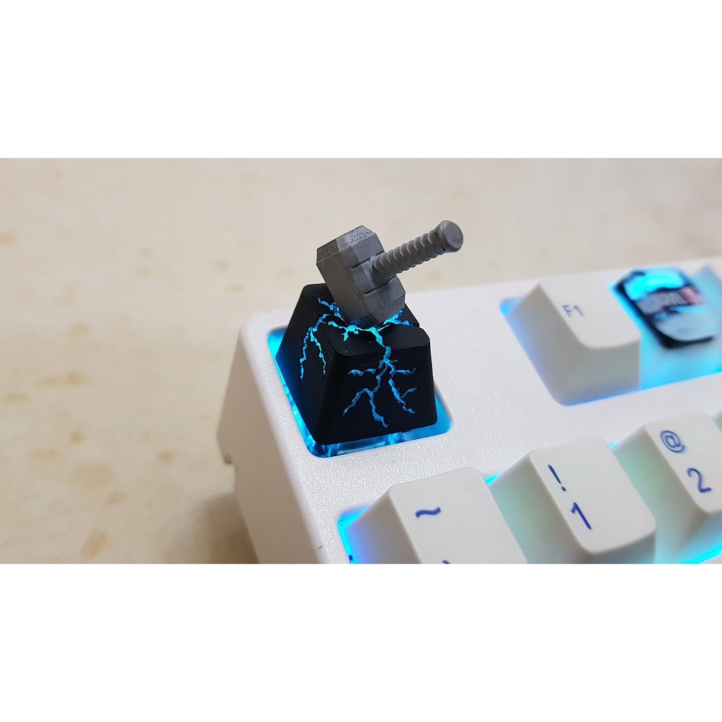 Keycap búa thor artisan handmade xuyên led mẫu mới nút phím lắp cho bàn ...