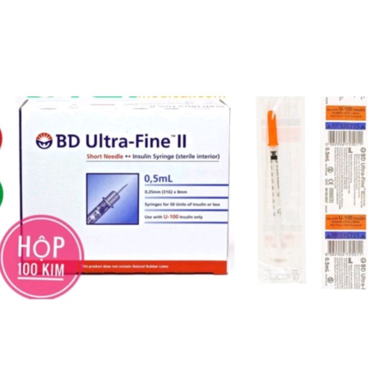 KIM TIÊM TIỂU ĐƯỜNG BD Ultra-Fine II 0.5ml × 8mm | Shopee Việt Nam