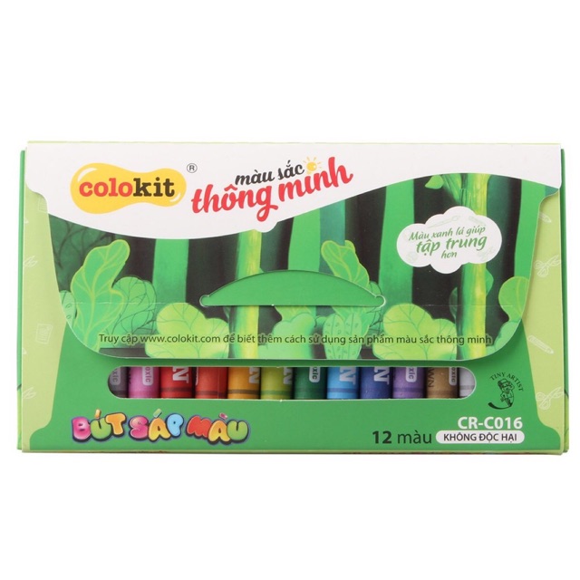 (CR-C016) Bút sáp màu Thiên Long Colokit 12 màu tươi sáng tiêu chuẩn ...