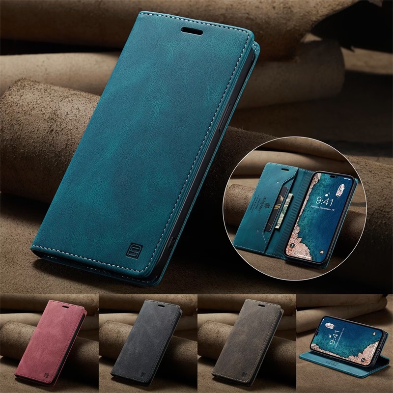 Dành Cho Xiaomi Thời Trang Da Retro Flip Bracket Ví Đựng Thẻ Bảo Vệ ...