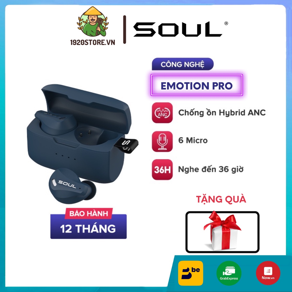 【Giao Hỏa Tốc】Tai Nghe TWS SOUL Emotion Pro, Chống Ồn Hybrid ANC, BT 5. ...