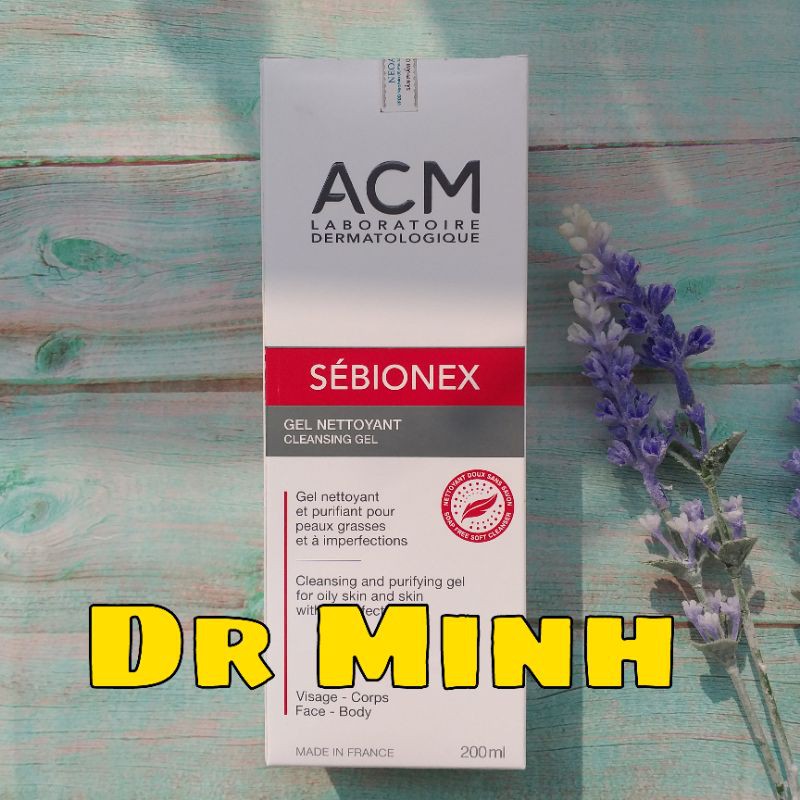 Sữa rửa mặt Acm Sebionex cleansing gel 200ml dành cho da mụn, da nhờn ...