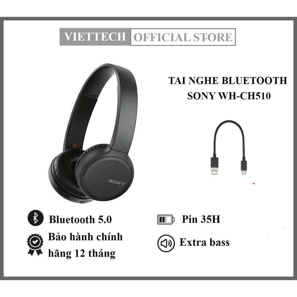 Tai Nghe Bluetooth SONY WH-CH510 - Chính Hãng - Bảo Hành 12 tháng ...