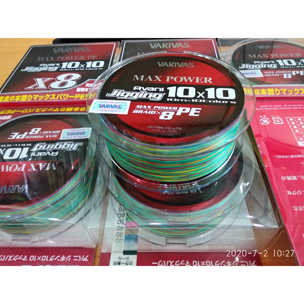 Dây Câu Cá Varivas Avani Jigging 10x10 Max Power PE X8 - 200m - Nhiều Màu | Shopee Việt Nam