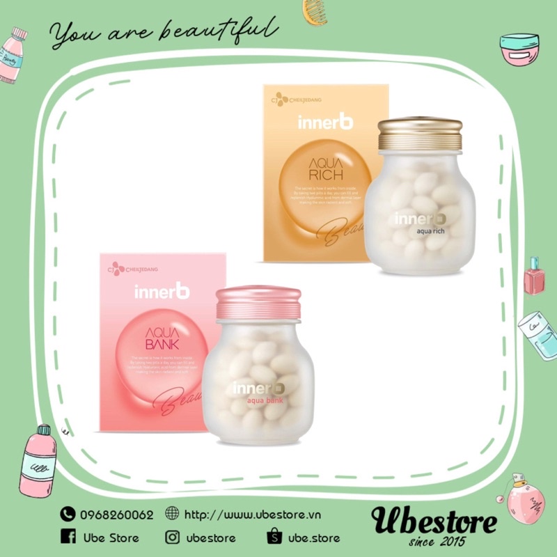 VIÊN UỐNG CẤP NƯỚC INNERB AQUA BANK/ AQUA RICH | Shopee Việt Nam