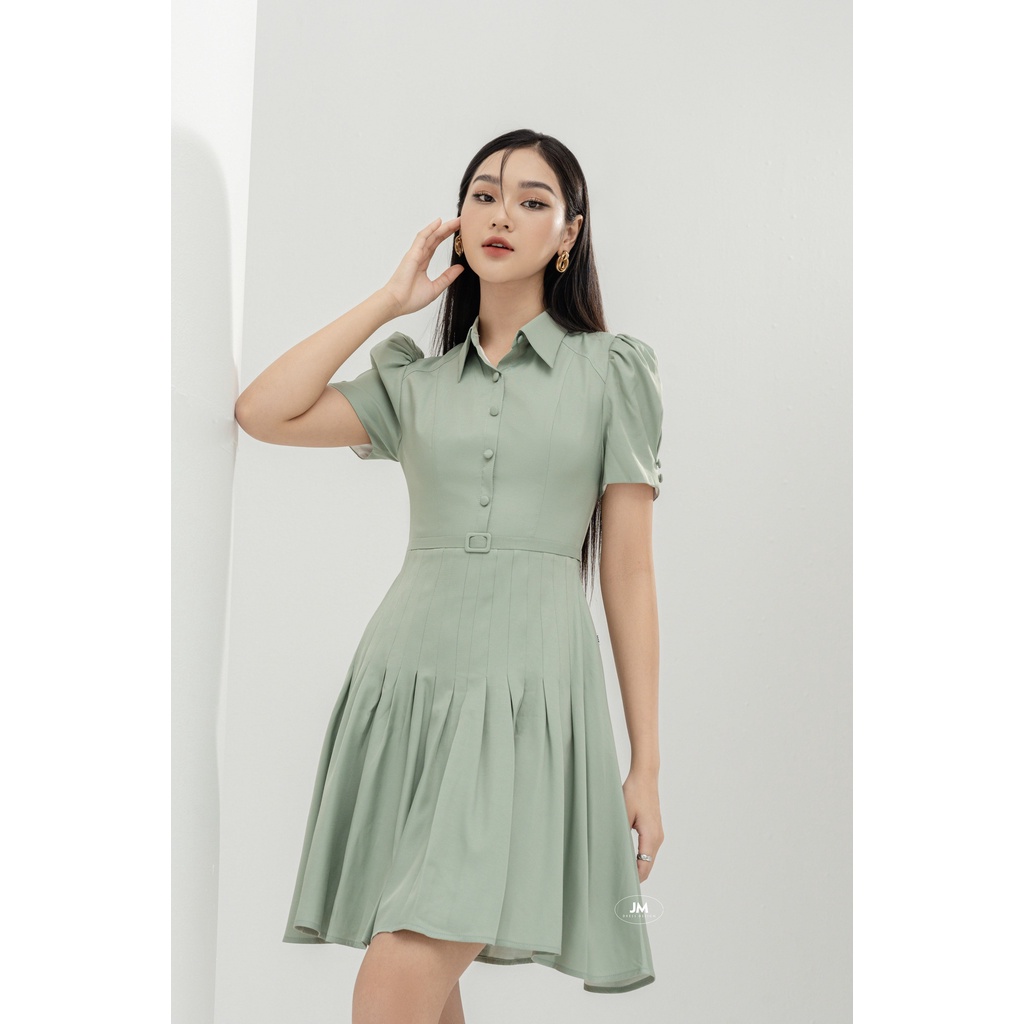 Đầm cổ đức JM Dress Design chân xếp li 1S18.2204K | Shopee Việt Nam