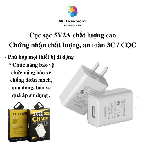 Cục sạc nhanh giá rẻ 5V 2A phù hợp các loại điện thoạt di động android , Iphone Chứng nhận 3C ...