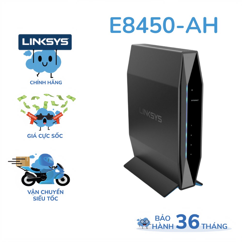 Bộ phát wifi LINKSYS E8450 chuẩn AX tốc độ 3200Mbps DUAL-BAND EASY MESH ...