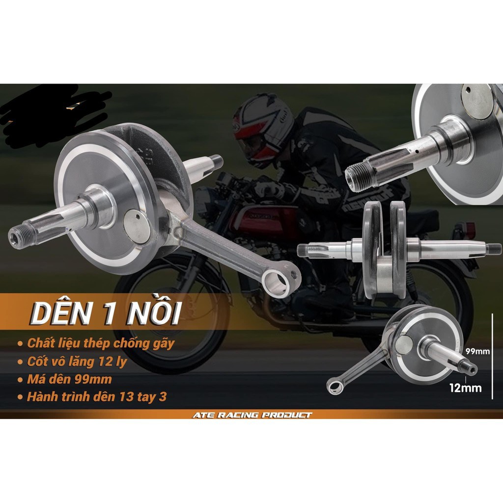 Dên Đôn 13Tay3 Má 99 cốt 12ly 1 nồi , Cub, 67, CL, Elegant 50cc, kymco ...