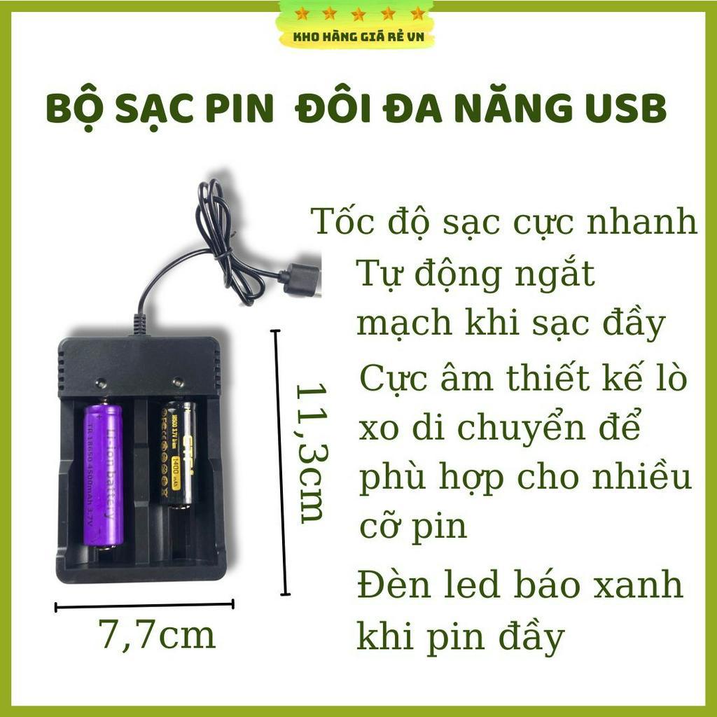 Bộ sạc pin Lithium 3,7v đến 4,2V nhiều cỡ pin 18650, 18500, 14500 có tự ...