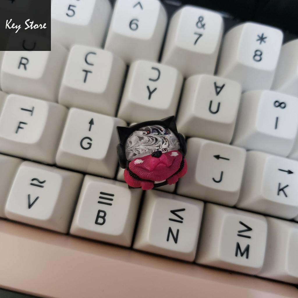 Nút bàn phím cơ artisan keycap sirius màu hồng đậm | Shopee Việt Nam