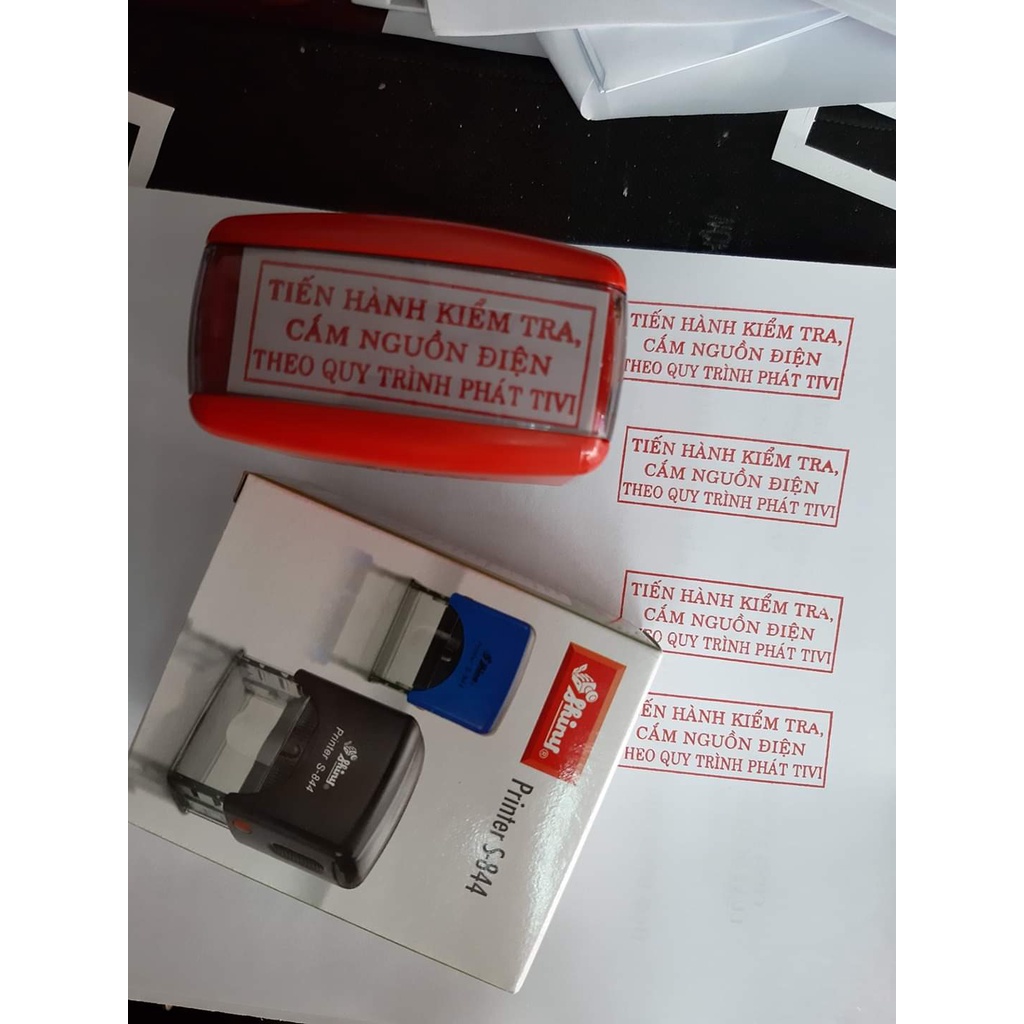 [HCM]Con dấu 3 dòng Shiny S844(kích thước 18x47mm) khắc theo yêu cầu ...