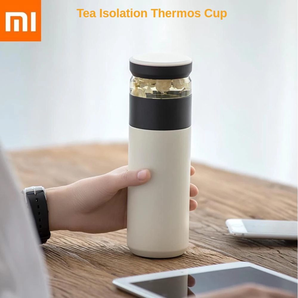 Xiaomi Fun Home Nước Hút Chân Không Cup 520ml Prtotable Thép Không Gỉ Tách Ấm Cấp Với PP Cốc ...