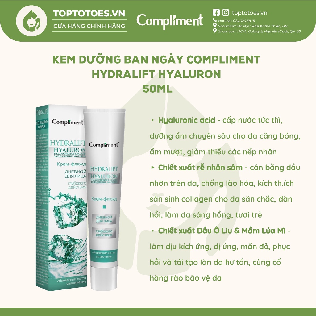 Kem dưỡng ẩm Compliment Hydralift Hyaluron dưỡng ẩm, phục hồi và chống ...