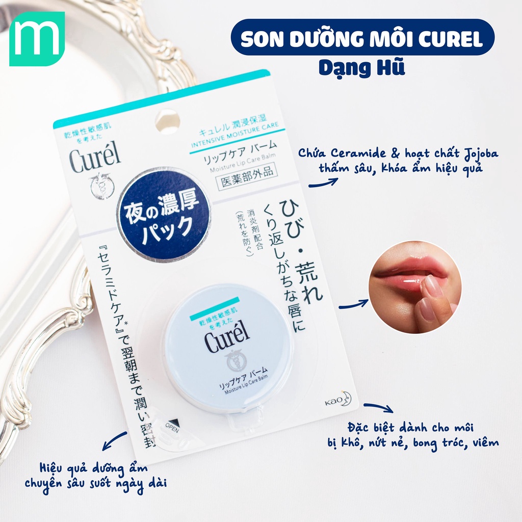 DƯỠNG MÔI CUREL MOISTURE LIP CARE BALM DẠNG HŨ 4.2G | Shopee Việt Nam
