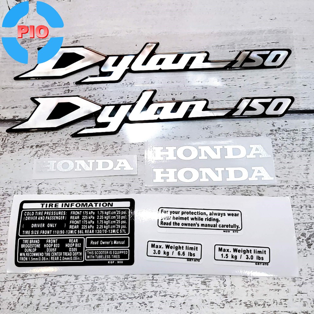 [Decal xe] Tem Bộ Xe Dylan 150 (Thông Số & Cặp Chữ Dylan) | Shopee Việt Nam