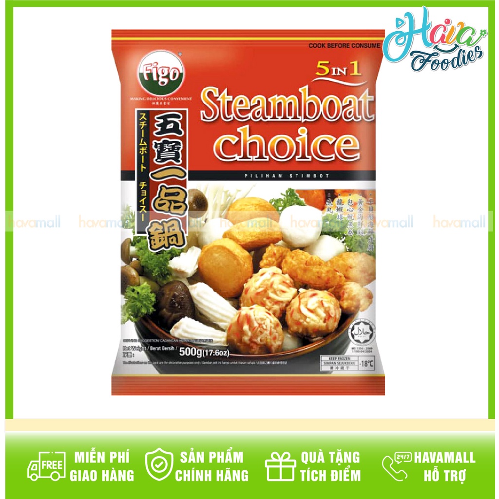 [CHỈ GIAO NHANH HCM] Combo Viên Thả Lẩu 5 Trong 1 FIGO 500gr ...
