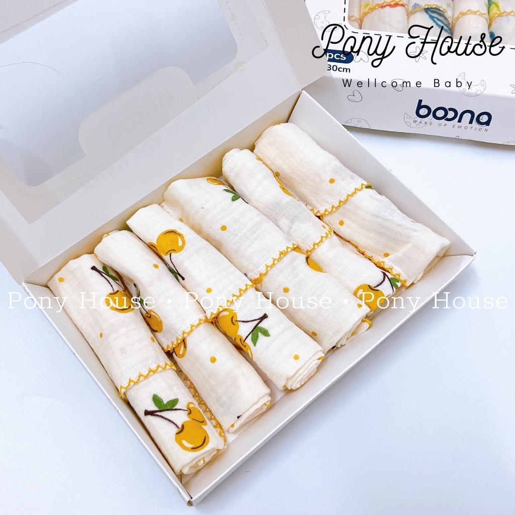 Khăn Sữa Boona - Set 6 Khăn Xô Muslin Siêu Mềm, Mịn Rửa Mặt, Tắm Cho Bé Sơ Sinh | Shopee Việt Nam