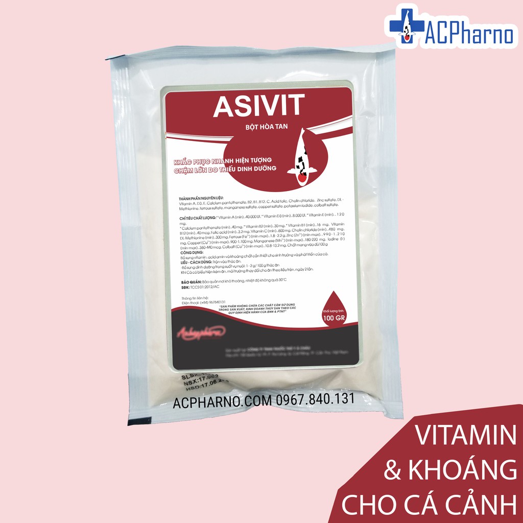 Vitamin và khoáng chất cho cá cảnh ( cá koi, cá rồng, cá vàng, bảy màu ...