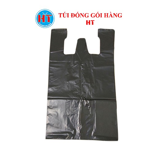 Túi Nilon đen đựng Rác Túi đen đóng Hàng Có Quai Loại đựng 1kg 2kg