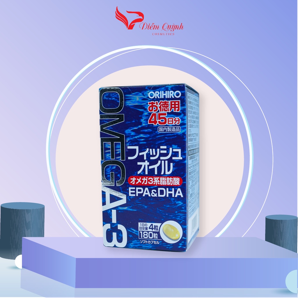Dầu cá Omega 3 EPA & DHA Orihiro Nhật Bản hộp 180 viên | Shopee Việt Nam