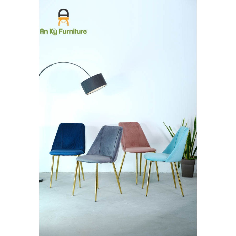Ghế Nệm Nhung Chân Inox Mạ Vàng Erica 132 | Shopee Việt Nam