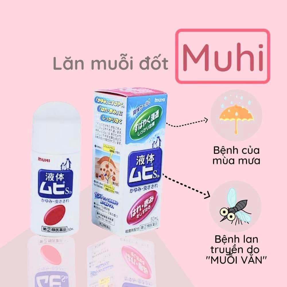 [Chính Hãng] Bôi muỗi dạng lăn Muhi ngăn ngừa muỗi đốt và côn trùng cắn ...