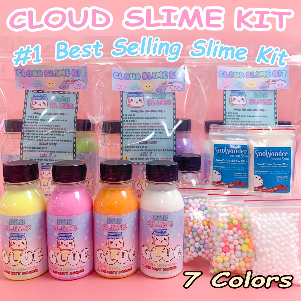 Bộ Kit làm Slime Mây Cao Cấp - Kit làm Slime Mây Đủ Màu Gía Rẻ Nhất (Có ...