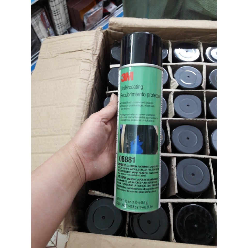 (Tự xịt phủ gầm) Chai xịt phủ gầm 3M đen 700ml - 450 galon mã 08881 | Shopee Việt Nam