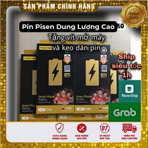 Pin Pisen Dung Lượng Cao Cho dòng 5se/6/6s/6plus/6splus/7/7plus/8/8plus/X/Xs/Xsmax/11 | Shopee ...