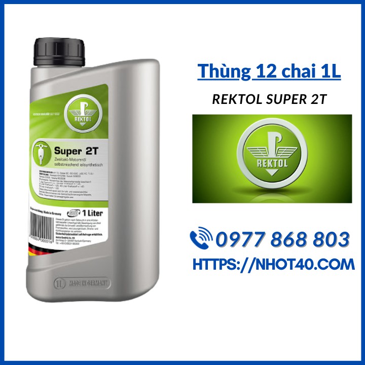 Nhớt xe 2 thì nhập khẩu Đức Rektol Super 2T 1L | Shopee Việt Nam