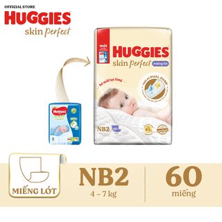 Miếng lót sơ sinh Huggies Skin Perfect NB2 60 miếng với 2 vùng thấm giảm kích ứng da | Shopee ...