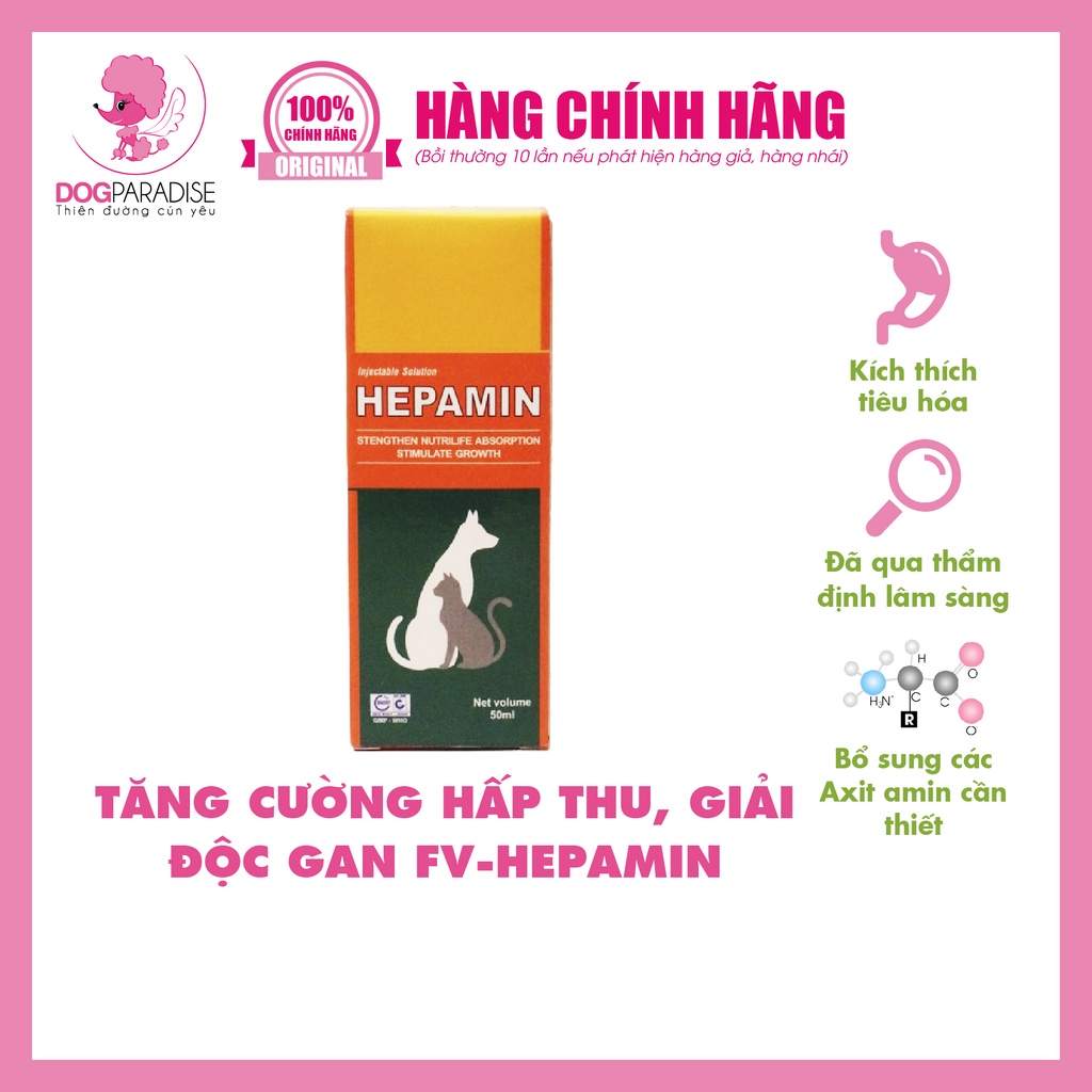 Tăng cường hấp thu, giải độc gan FV-Hepamin cho chó - Dog Paradise ...