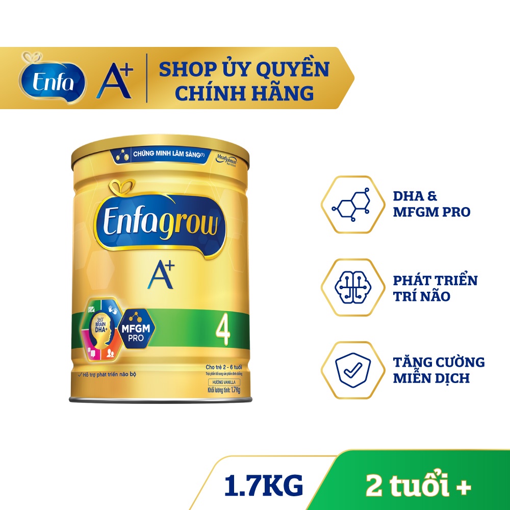 Sữa bột Enfagrow A+4 số 4 1,7kg (ENFA GROW 1.7KG) | Shopee Việt Nam