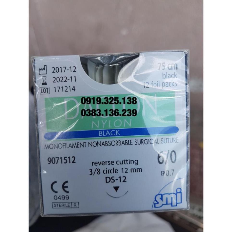 "Chỉ không tiêu đơn sợi Polyamid 6/0 (Daclon nylon 6/0) - Kim tam giác ...