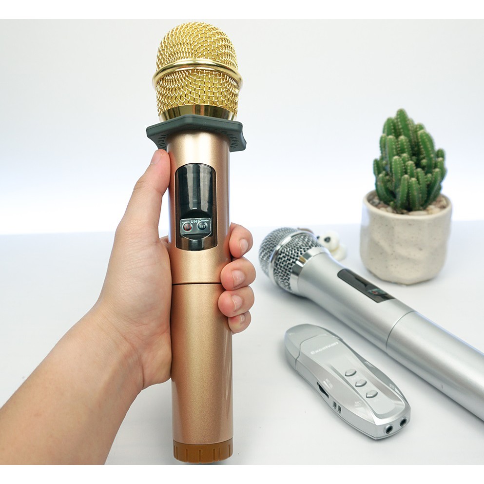 MICRO EXCELVAN K18U CHÍNH HÃNG (MIC ĐÔI + BỘ PHÁT) | Shopee Việt Nam