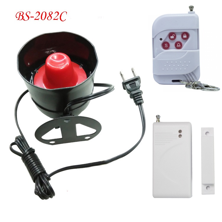 Loa báo động trung tâm học lệnh RF BS-2082C kèm điều khiển + cảm biến ...