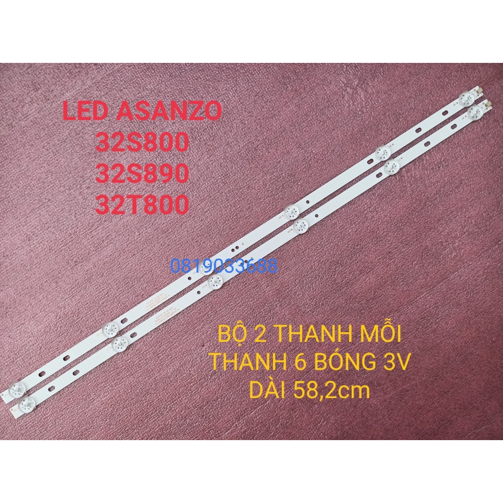 THANH LED TIVI ASANZO 32T800 32S800 32S890 JL.D32061330-083AS-M HÀNG ZIN HÃNG MỚI 100%, BỘ 2 ...