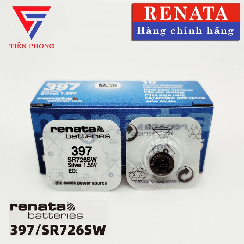 Pin đồng hồ SR726SW 397 Renata SR726 - Vỉ 1 Viên Chính Hãng | Shopee ...