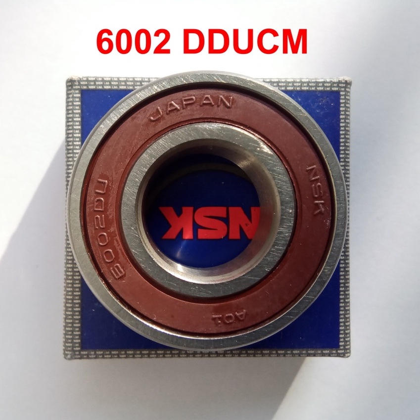 Vòng bi cầu NSK 6002 DDUCM - 15mm x 32mm x 9mm nắp nhựa - Deep groove ...