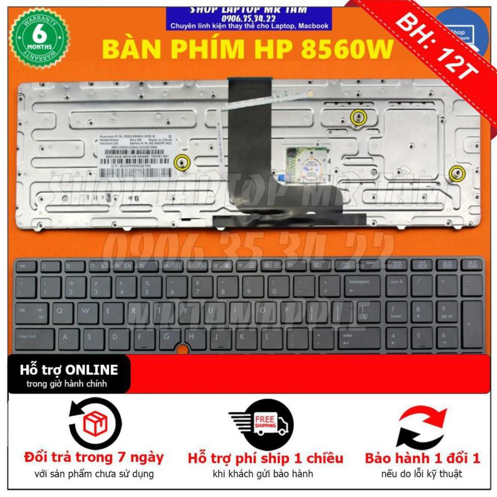 [BH12TH] (KEYBOARD) BÀN PHÍM LAPTOP HP 8560W dùng cho EliteBook 8560w ...